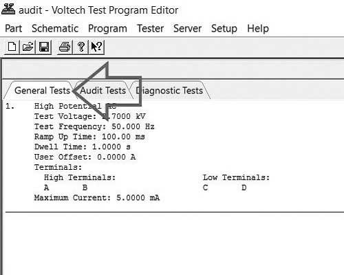 Audit Test Option