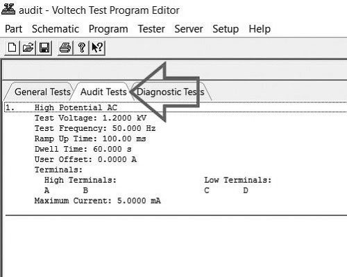 Audit Test Option