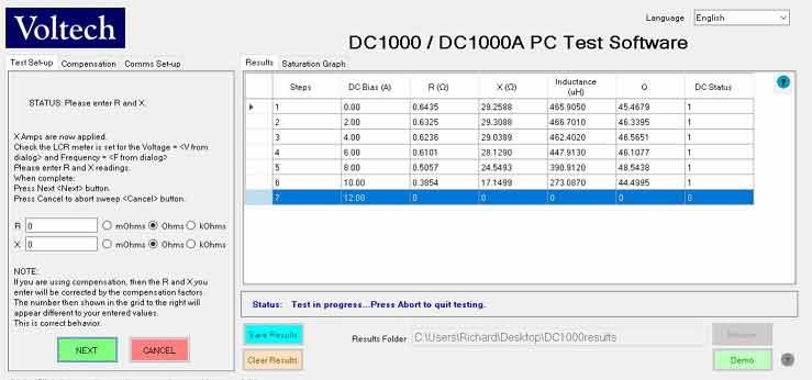 DC1000 Sweep Software Updates