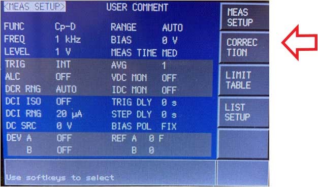 DC1000 with an E4980AL LCR meter